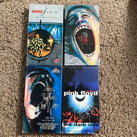 Media | Set Of 4 Vintage Pink Floyd Vhs Tapes Pink Floyd Memorabilia ...